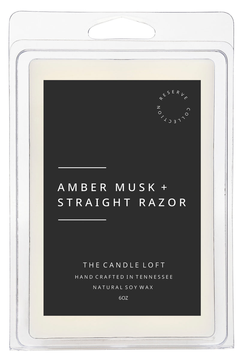 Amber Musk+Straight Razor Wax Tarts – The Candle Loft